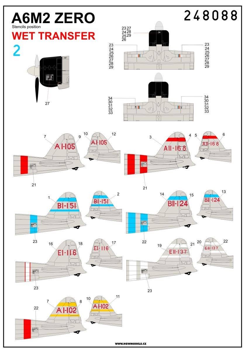 A6M2 Zero Markings + Stencils | HLJ.com