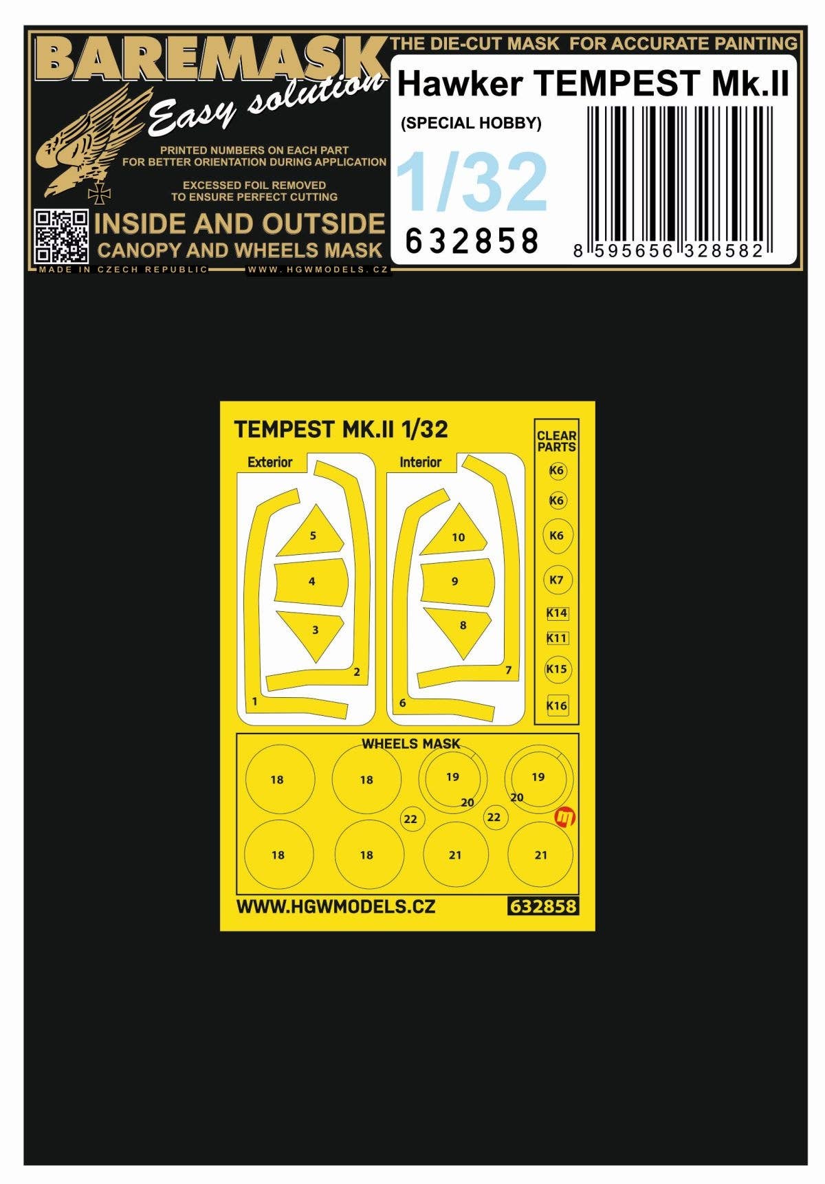 Hawker TEMPEST Mk.II Masks (for Special Hobby) | HLJ.com