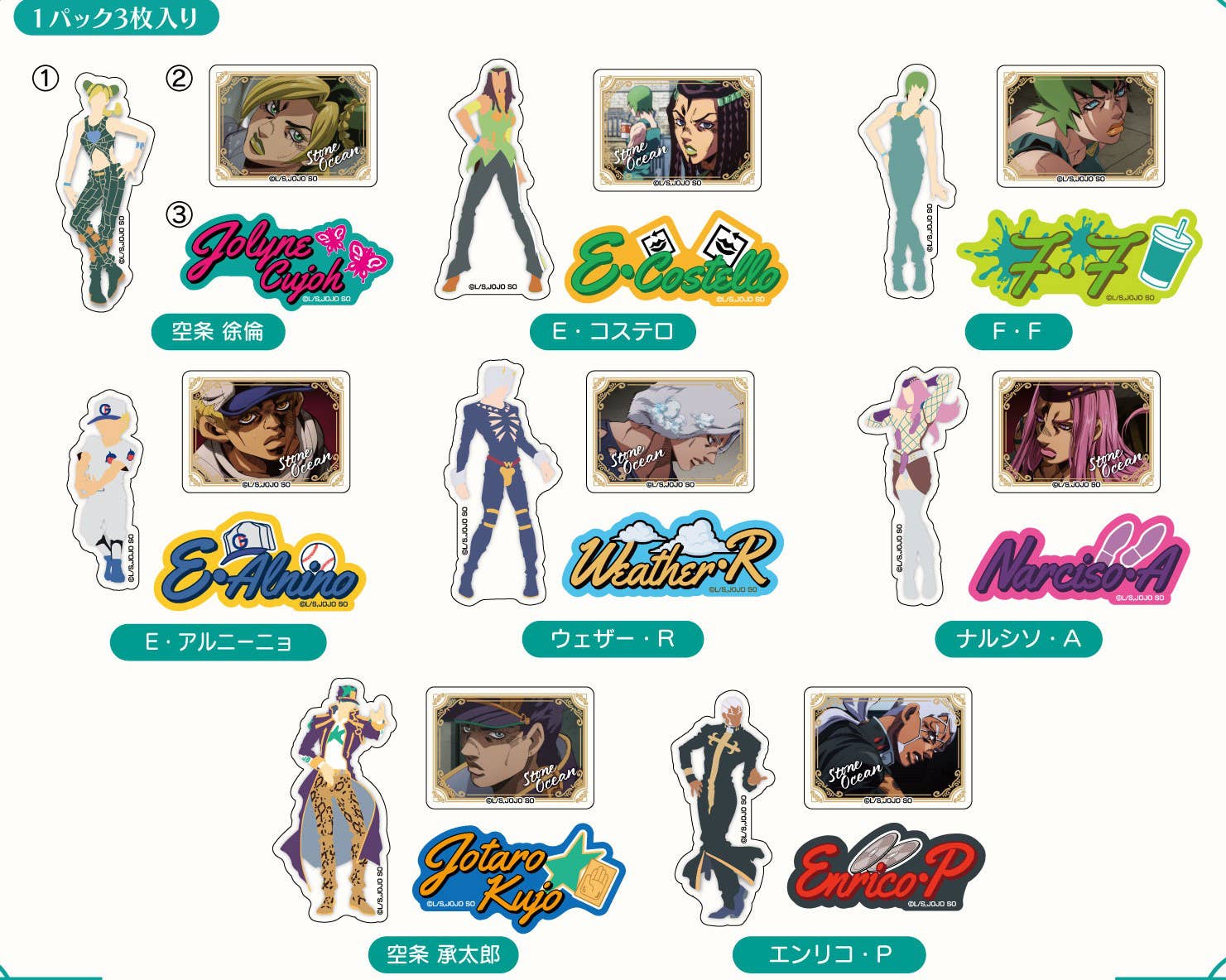 Jojo's Bizarre Adventure: Device Sticker Stone Ocean Colored Shadow ...