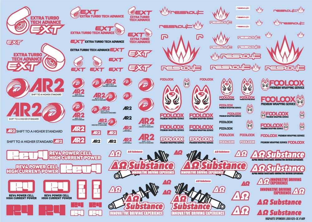 Sponsor Logo Decal 02S Pink (1pcs) | HLJ.com