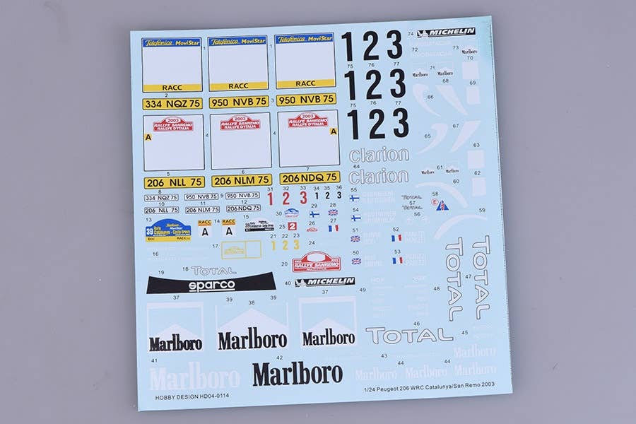 Peugeot 206 WRC Catalunya/San Remo 2003 Decal | HLJ.com