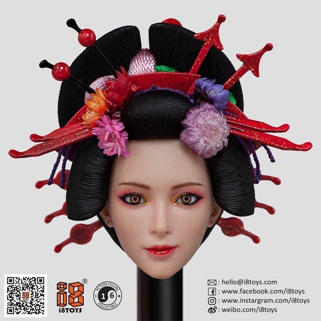 Oiran Ichiya Set A/Head and Furisode (Black/Crane) | HLJ.com
