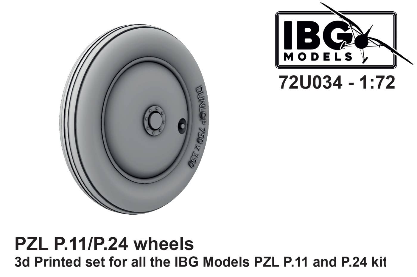 PZL P.11 / P.24 Fighter Wheel Set 3D Print (72U034) | HLJ.com