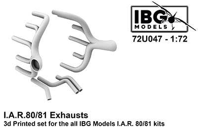 I.A.R.80/81 Exhausts 3D Printed Set for All lBG Models I.A.R. 80/81 ...