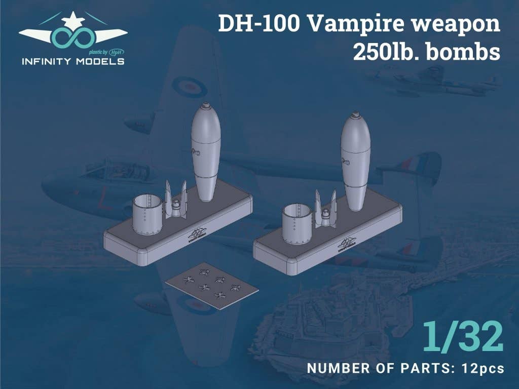 DH-100 Vampire weapon 250lb. Bombs (for INFINITY MODELS) | HLJ.com