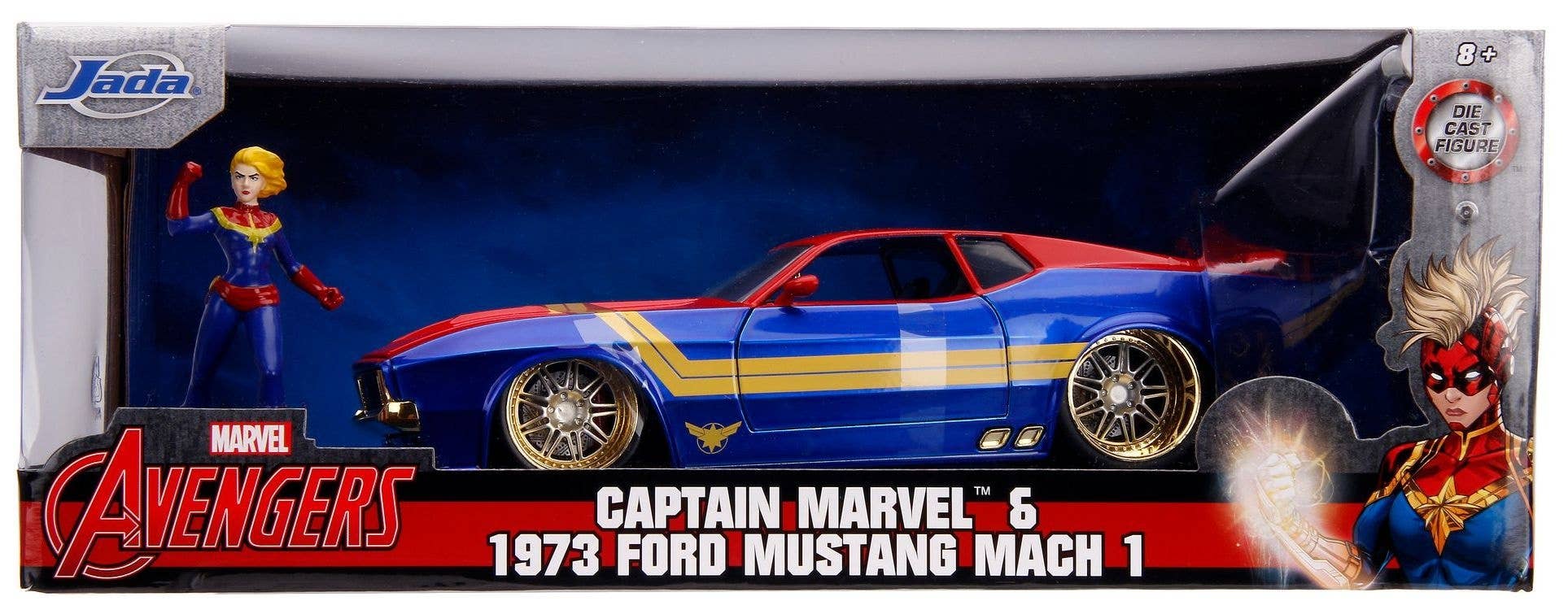 Ford Mustang Mach 1 1973 with Captain Marvel Figure (Avengers) | HLJ.com