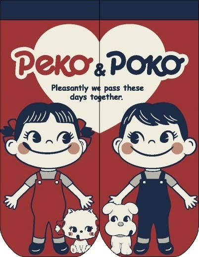 Peko-chan Big Heart Character Jacquard Socks Ladies' 22-24cm | HLJ.com