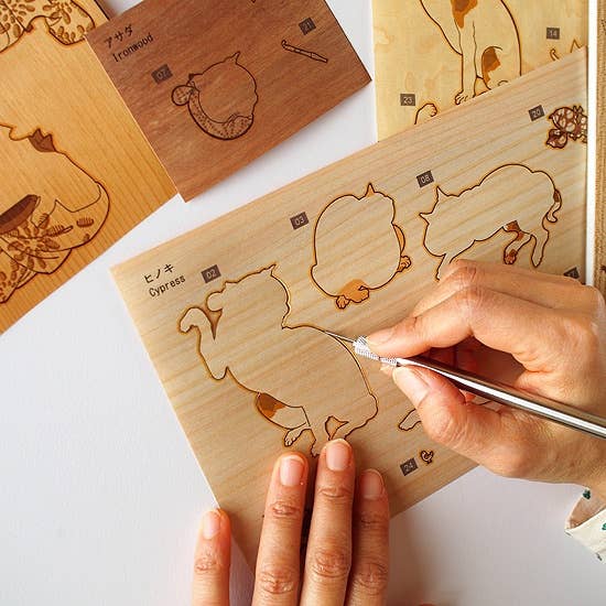 Wooden Collage Handmade Kit: Proverbs Illustrated by Cats Part 1 | HLJ.com