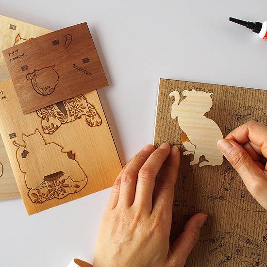 Wooden Collage Handmade Kit: Proverbs Illustrated by Cats Part 1 | HLJ.com