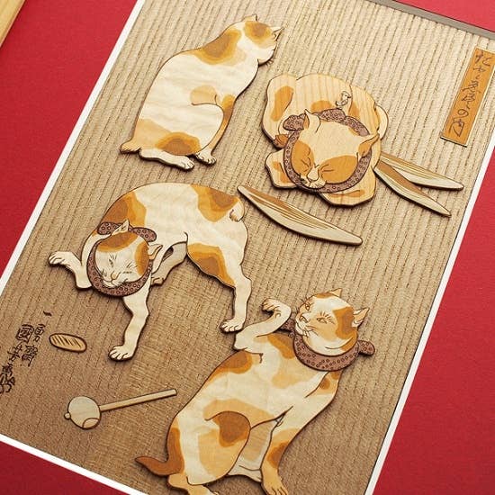 Wooden Collage Handmade Kit: Proverbs Illustrated by Cats Part 3 | HLJ.com