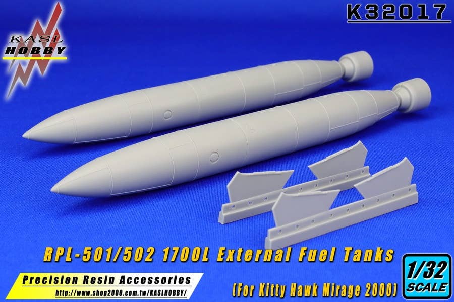 RPL-501/502 1700L External Fuel Tanks (For Kitty Hawk Mirage 2000) | HLJ.com