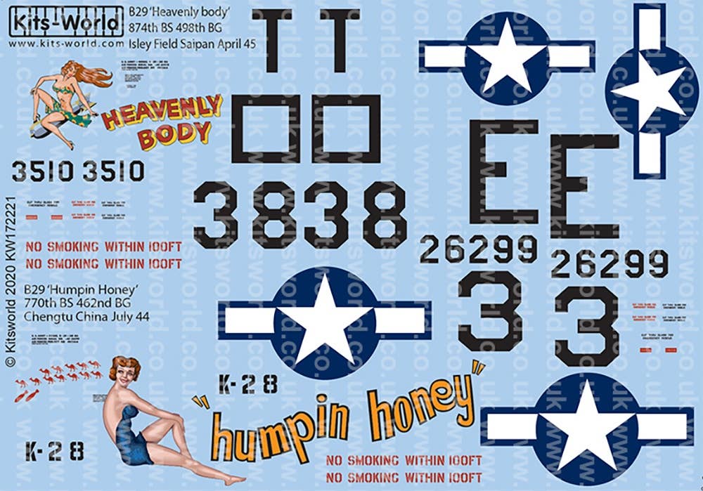 WW.II US Forces B-29 Superfortress Decal Set 3 | HLJ.com
