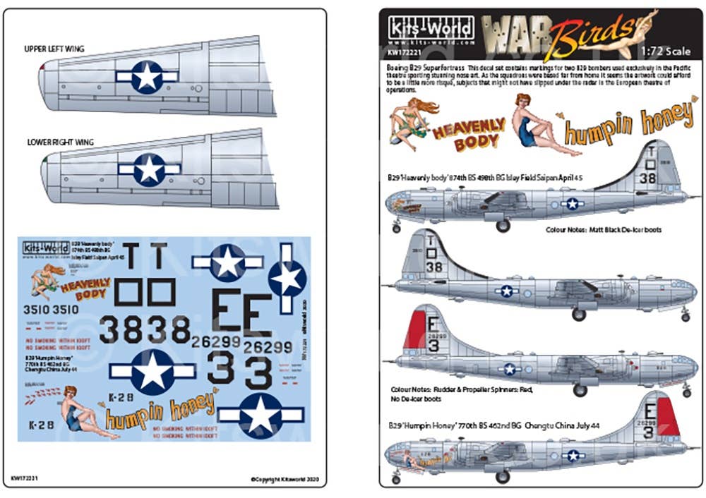 WW.II US Forces B-29 Superfortress Decal Set 3 | HLJ.com