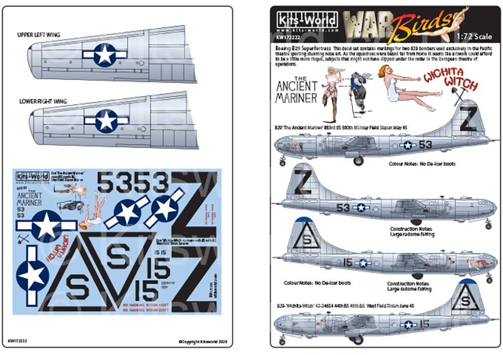 WW.II US Forces B-29 Superfortress Decal Set 4 | HLJ.com