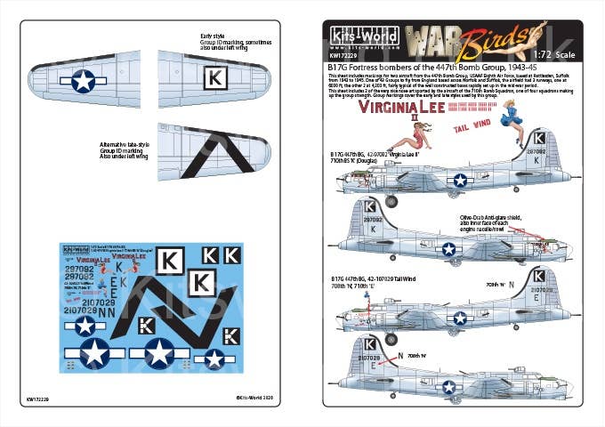 WW.II US Forces B-17G Flying Fortress Decal Set 3 | HLJ.com