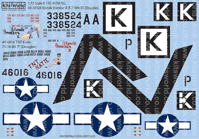 WW.II US Forces B-17G Flying Fortress Decal Set 5 | HLJ.com