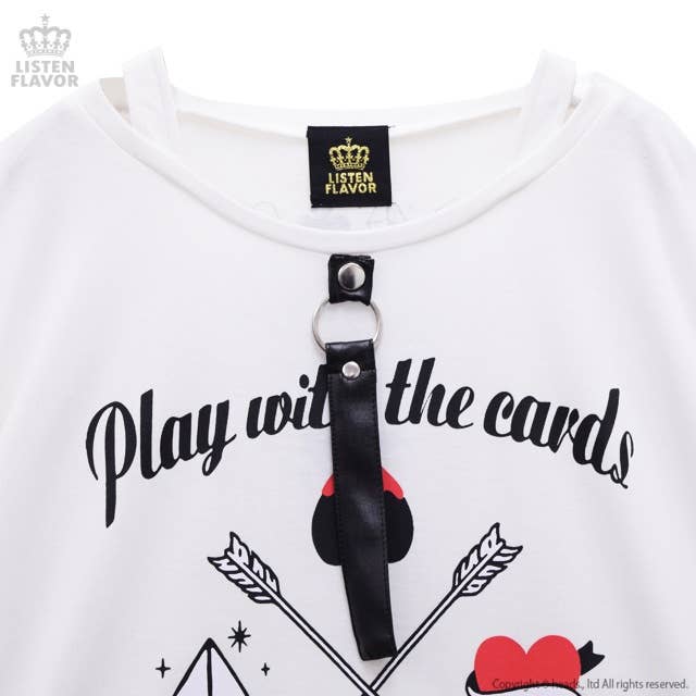 Playing Cards Rolled-Up Sleeve Jersey Top with Metal Clip (White) | HLJ.com