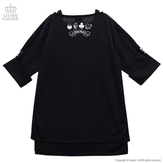 Playing Cards Rolled-Up Sleeve Jersey Top with Metal Clip (Black) | HLJ.com