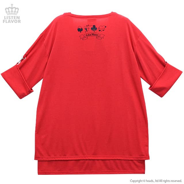 Playing Cards Rolled-Up Sleeve Jersey Top with Metal Clip (Red) | HLJ.com