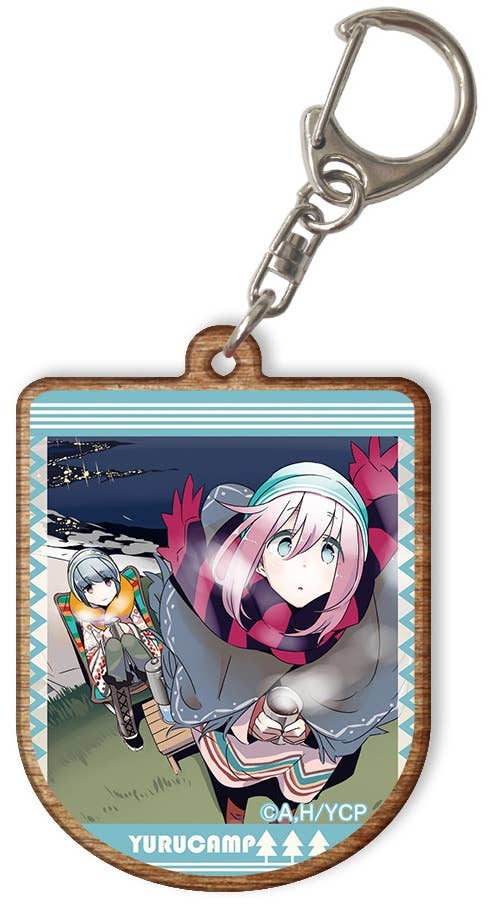 Yurucamp: Wooden Keychain Design 03 (Nadeshiko Kagamihara / Rin Shima ...