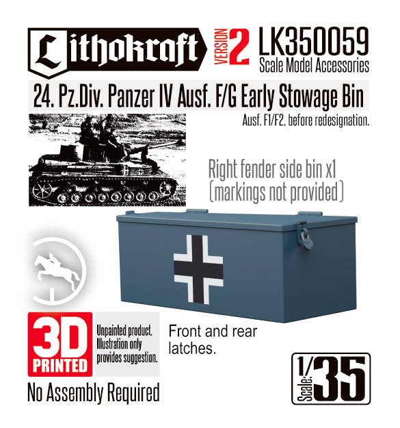 WWII German Panzer IV Ausf. F/G Luggage Rack/Equipment Box 24th Panzer ...