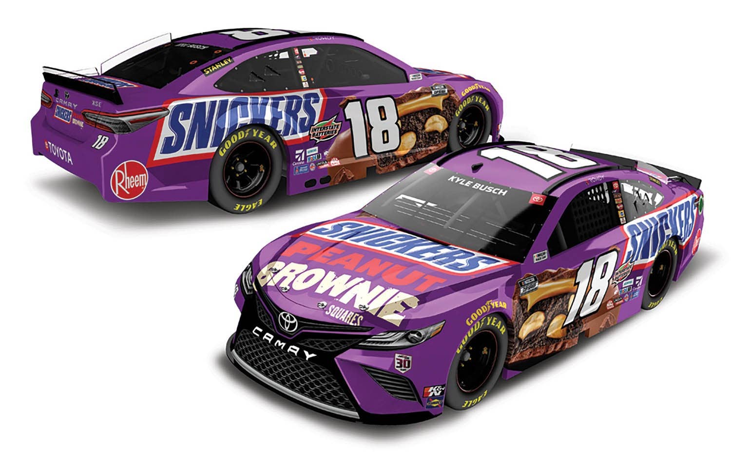 Kyle Busch # 18 Snickers Peanut Brownie TOYOTA Camry NASCAR 2021 (Elite ...