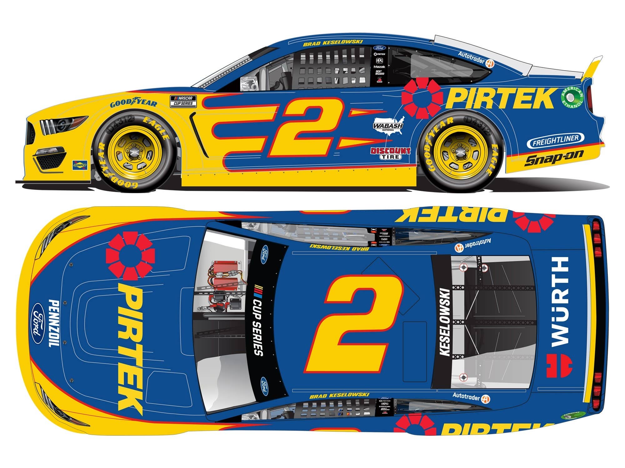 Brad Keselowski # 2 Pirtek Ford Mustang Nascar 2021 | HLJ.com