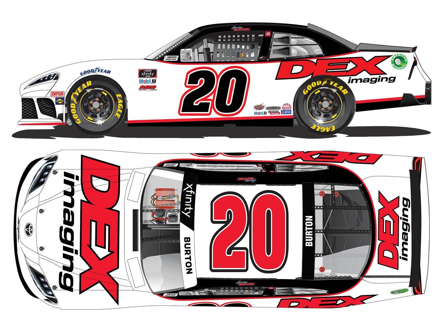 Harrison Burton # 20 Dex Imaging Toyota Supra Nascar 2021 | HLJ.com
