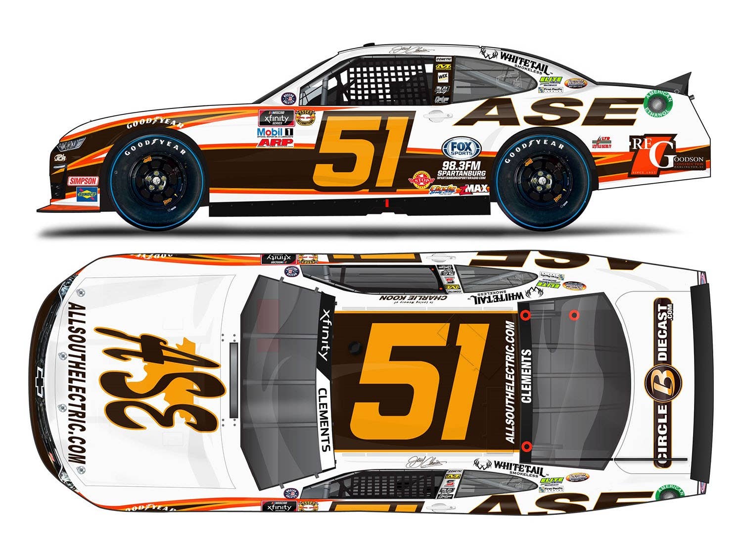 Jeremy Clements # 51 All South Electric Slowback Chevrolet Camaro ...