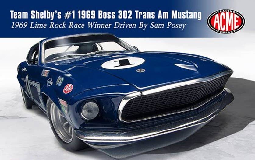 1969 Boss 302 Ford Trans Am Mustang - #1 Sam Posey - 1969 Lime Rock Winner | HLJ.com