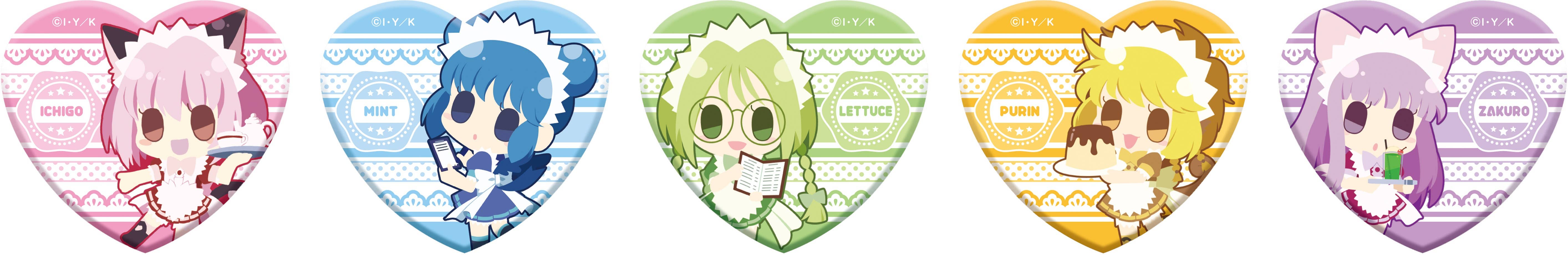 Tokyo Mew Mew: Heart Type Lame Acrylic Badge 1Box 5pcs | HLJ.com