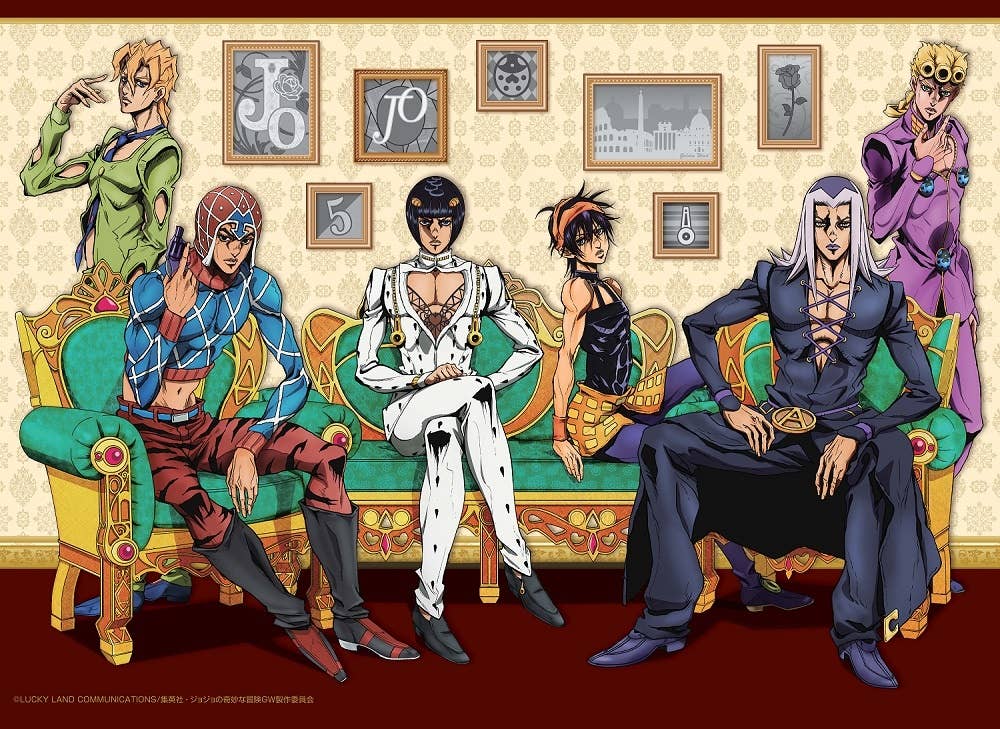 Tv Anime Jojos Bizarre Adventure Golden Wind Newly Drawn B2 Tapestry