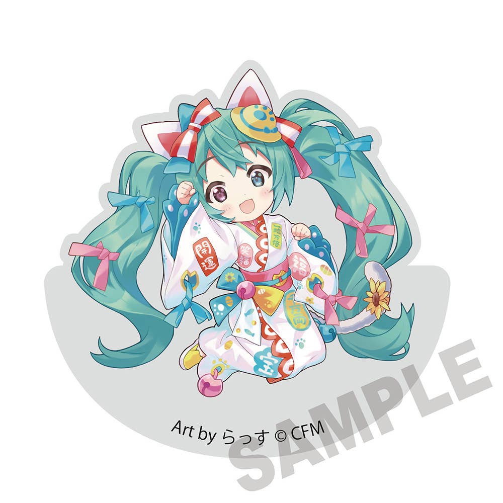Hatsune Miku x Maneki Neko: Swaying Acrylic Block Hatsune Miku White ...