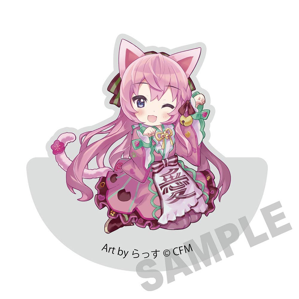 Hatsune Miku x Maneki-Neko: Swinging Acrylic Block Megurine Luka Art By Russ | HLJ.com