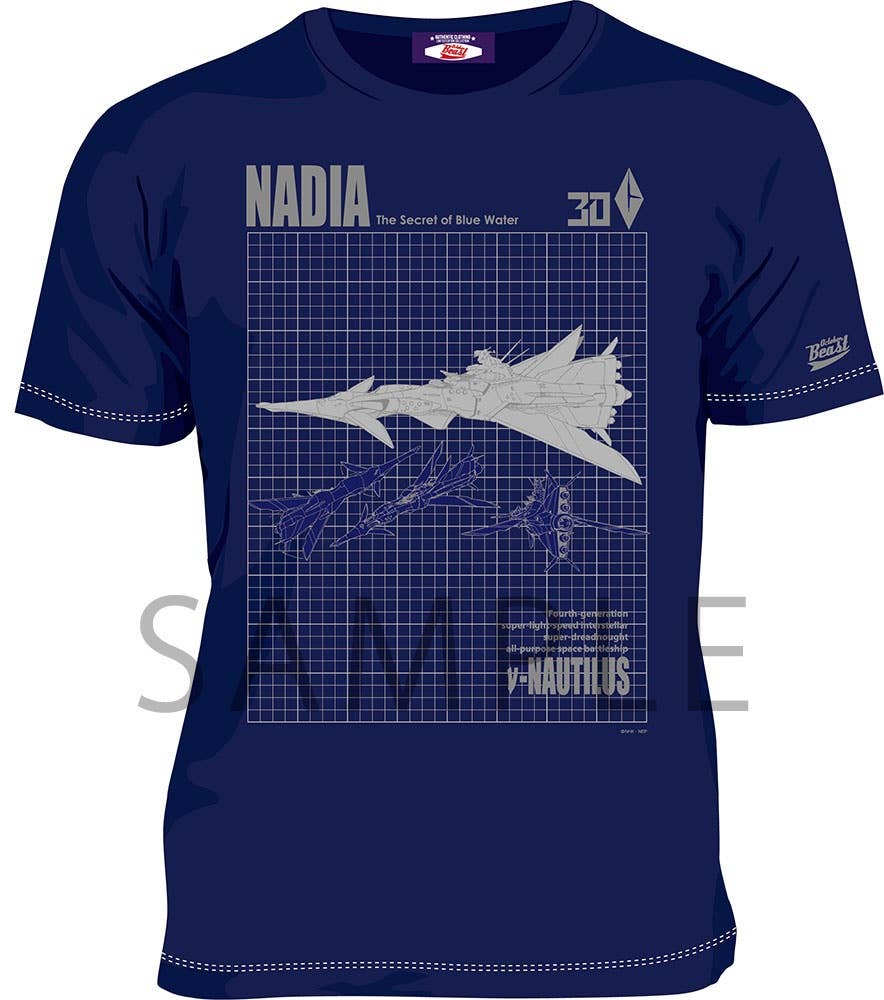 Nadia The Secret Of Blue Water V Nautilus T Shirt Navy L Size