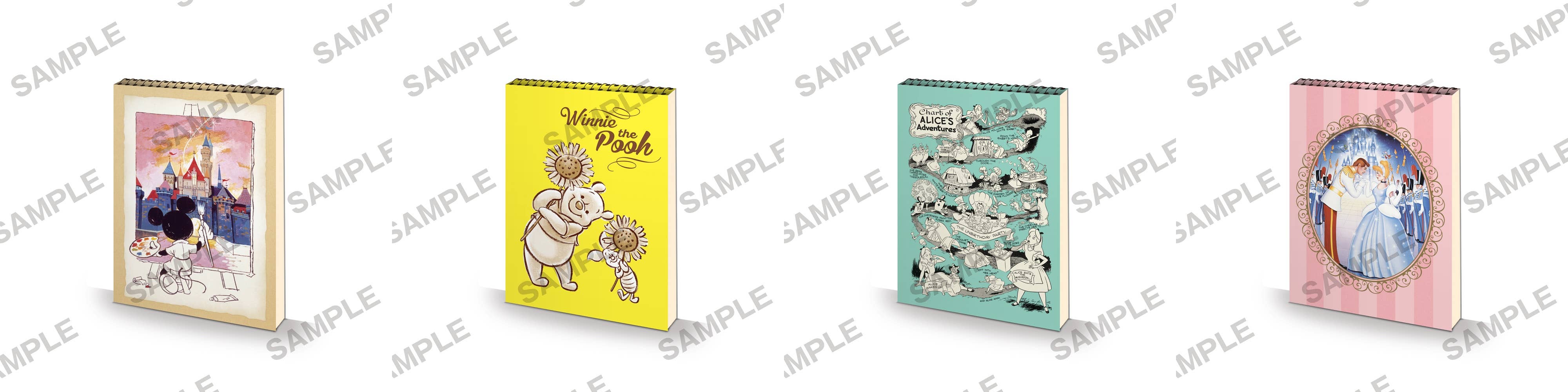 Disney Characters to Yomu Meicho Series Croquis Pad Memo (Set of 4 ...
