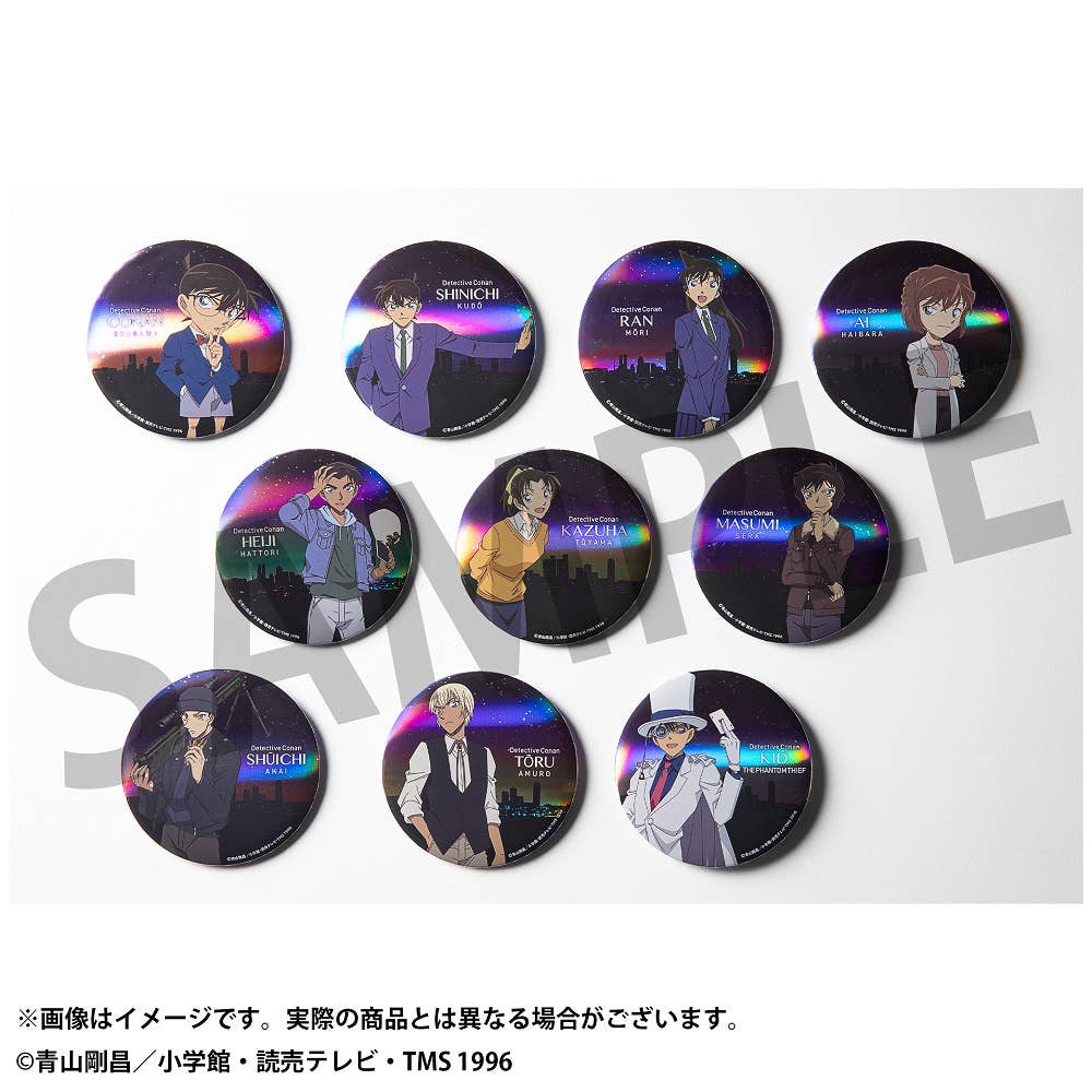 Detective Conan: Large Glitter Random Can Badge Night View Ver. 1Box ...