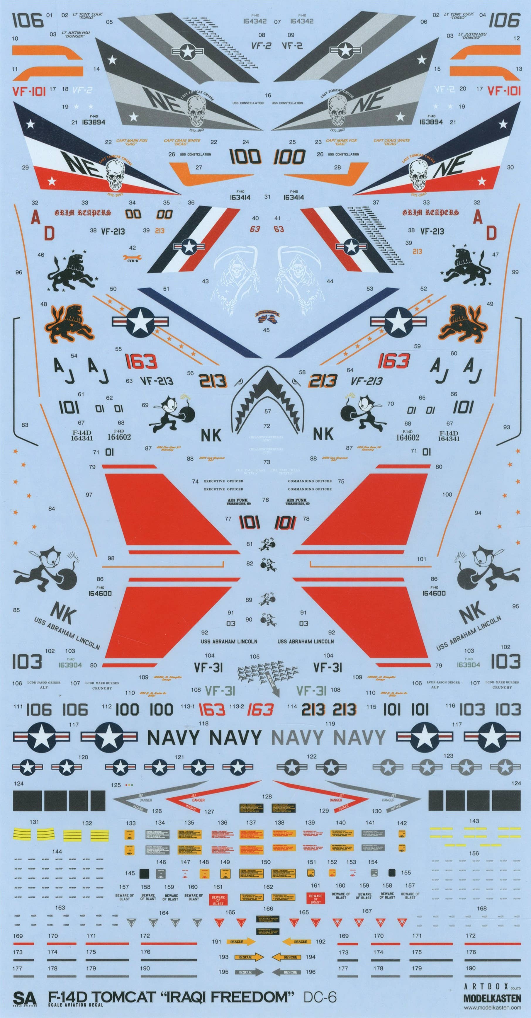 F-14B & D Tomcat Decal #2 | HLJ.com