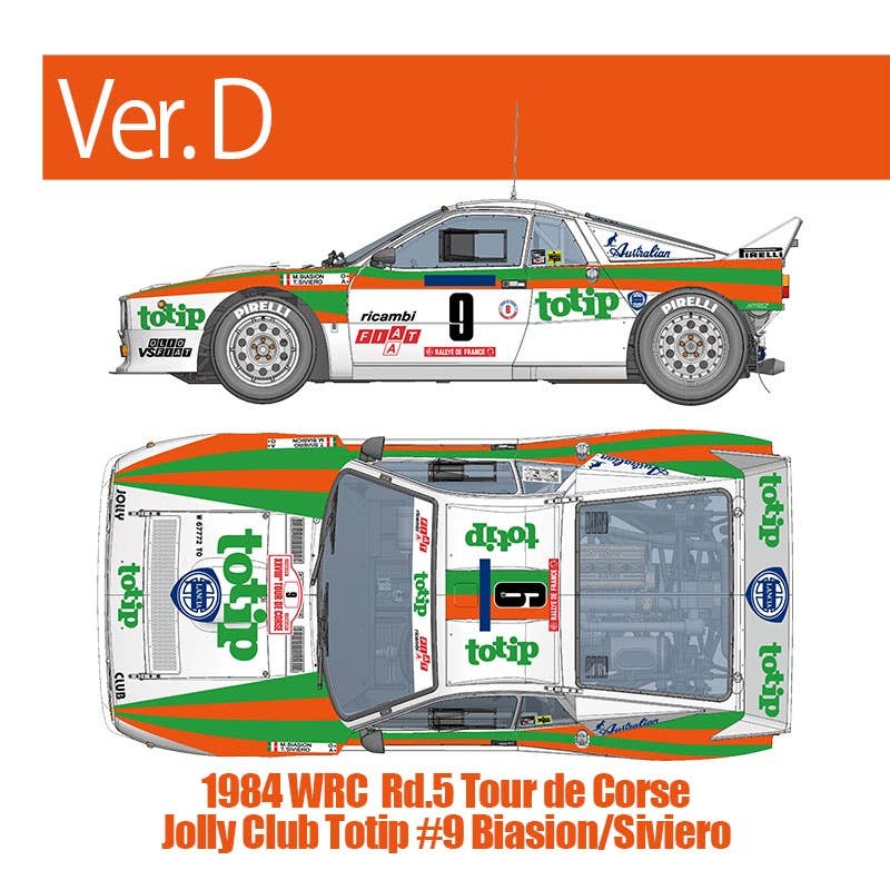 K507 Rally 037 Ver.D 1984 WRC Rd.5 Tour de Corse (Jolly Club Totip) #9 ...