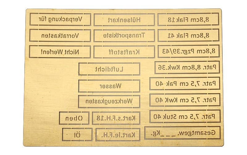 German Crate Markings (Airbrush Templates) | HLJ.com