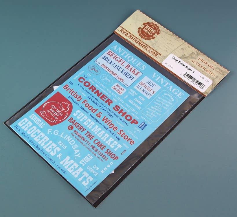 Diorama Accessories Various Store Signboard Decals A Set | HLJ.com