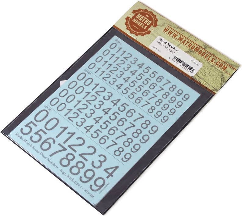Decal Numbers Large Black Type 1 | HLJ.com
