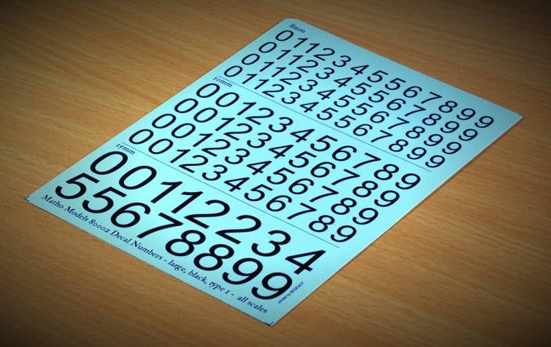 Decal Numbers Large Black Type 1 | HLJ.com