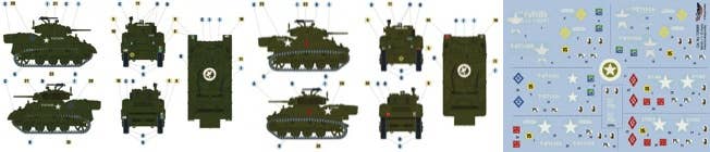 M5A1 (Late) 'Stuart Mk.VI' Light Tank 1st Polish Armd. Div. Chambois ...