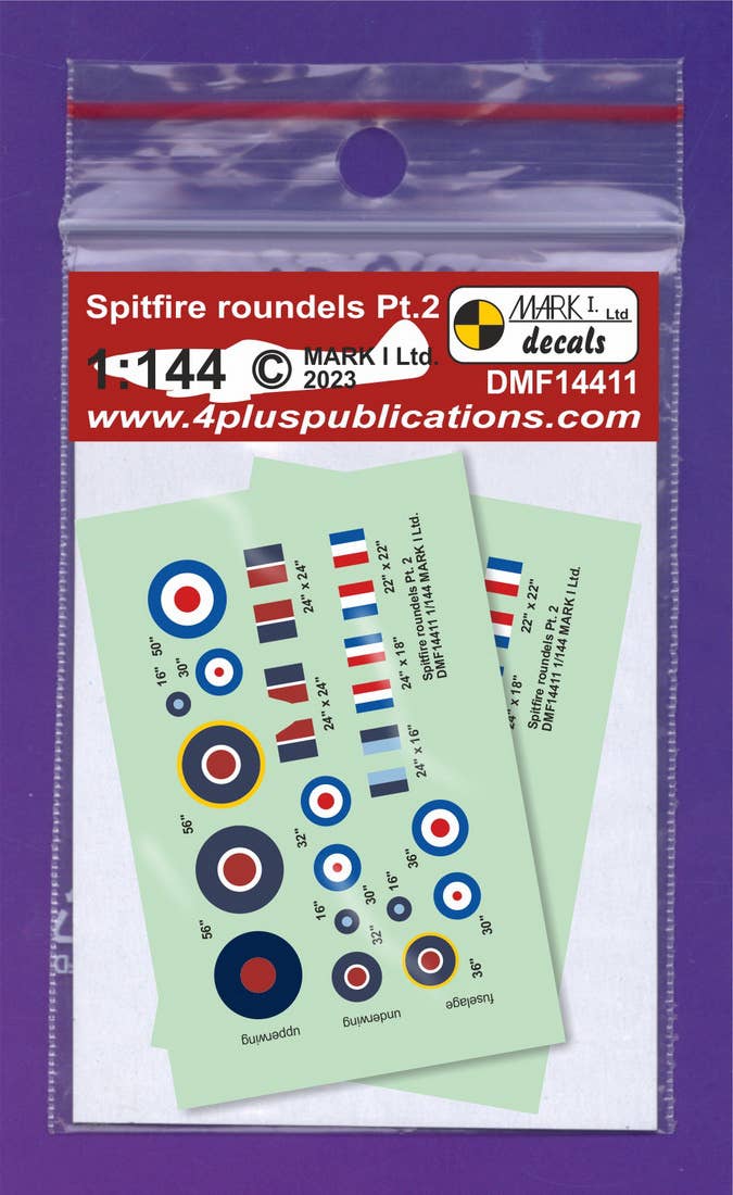 Spitfire roundels & fin flashes, Pt.2, 2 sets | HLJ.com