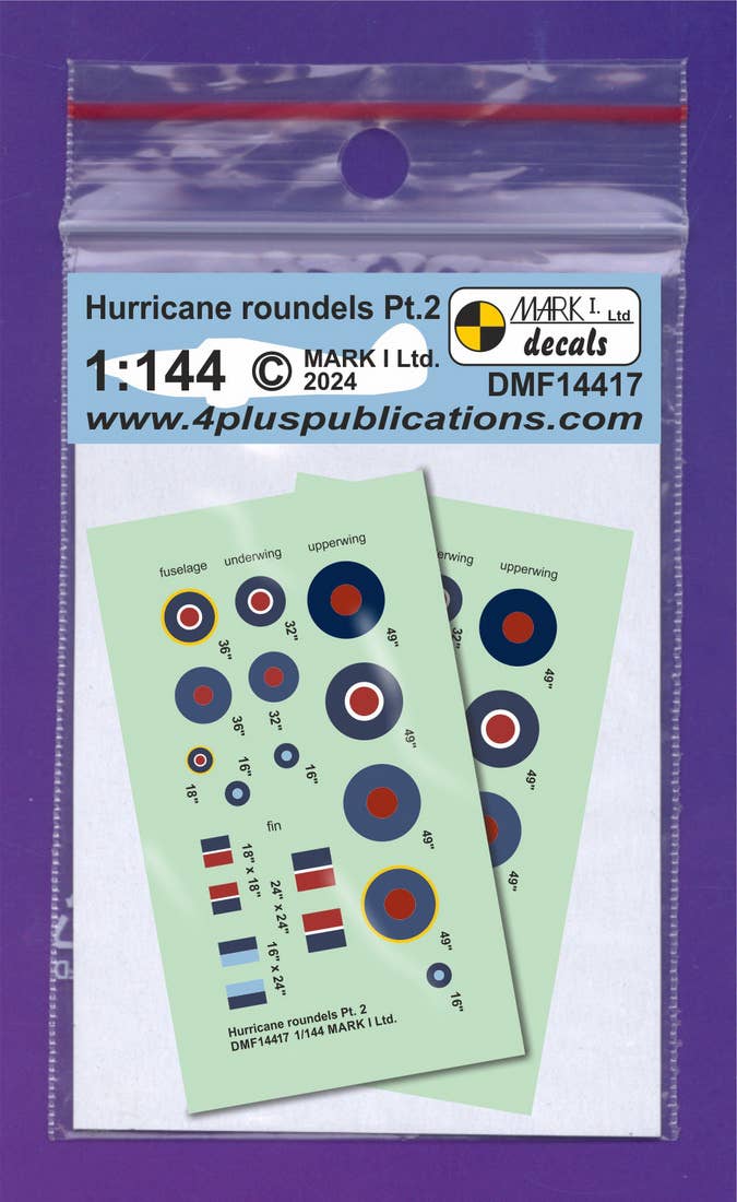 Hurricane roundels & fin flashes (Pt.2), 2 sets | HLJ.com