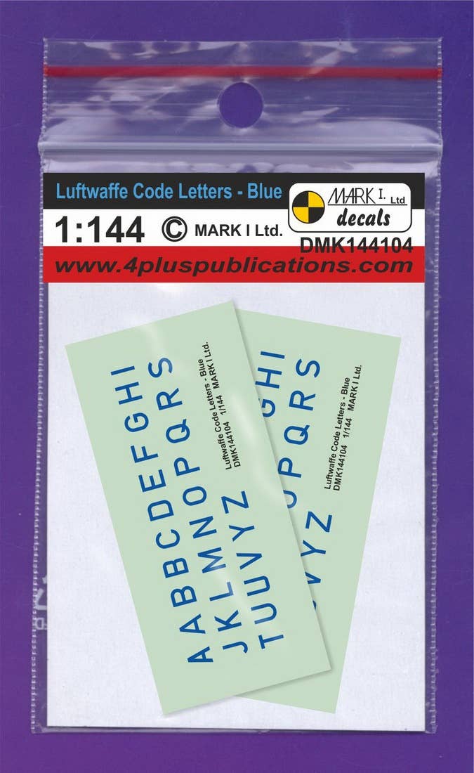 Luftwaffe Code Letters - Blue, 2 sets | HLJ.com
