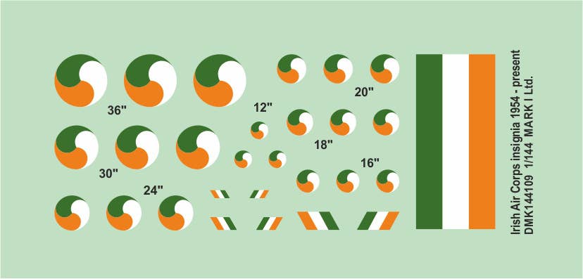 Irish Air Corps insignia 1954-present, 2 sets | HLJ.com