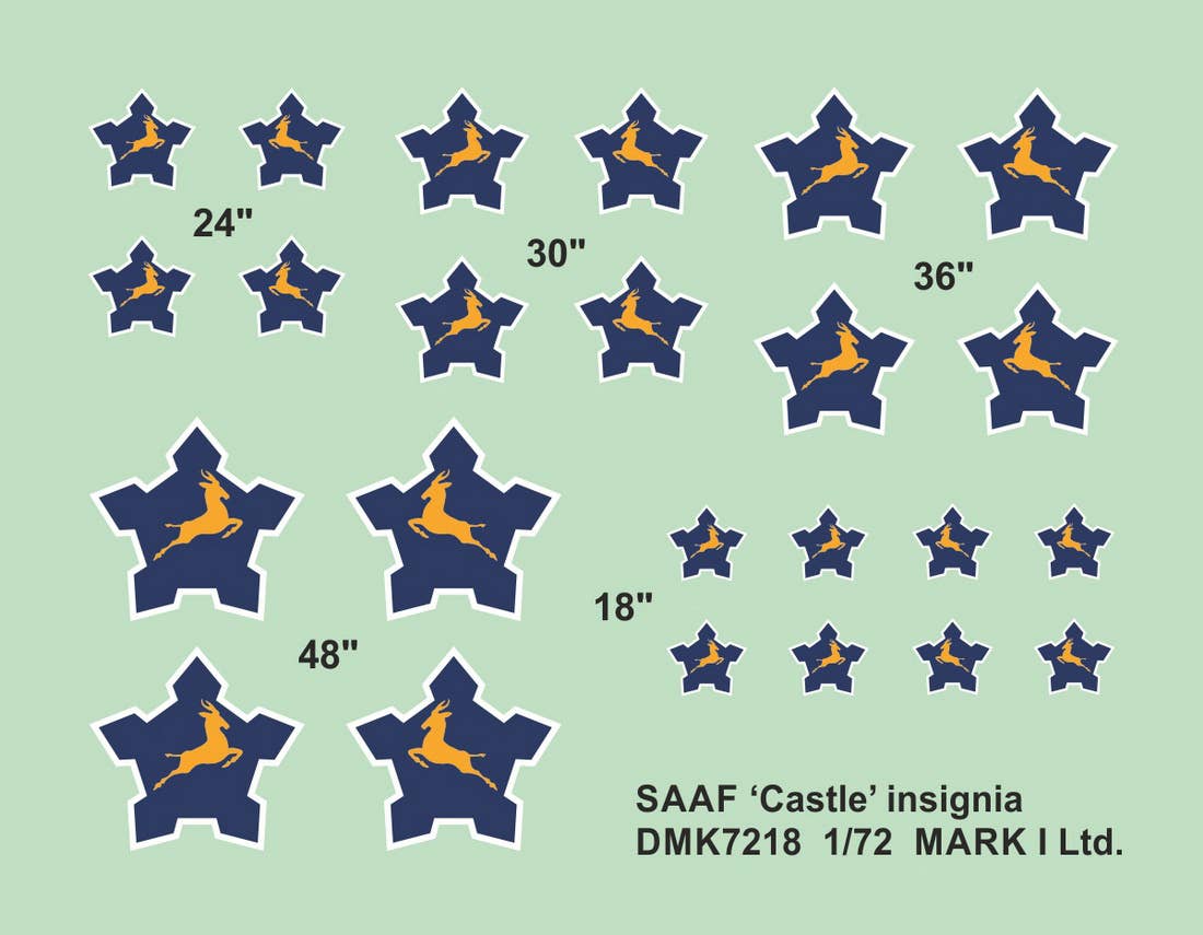 SAAF 'Springbok and Castle' Insignia (1958-81), 2 sets | HLJ.com