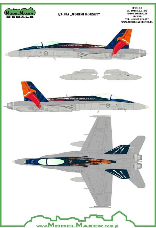 F/A-18A Australian Worimi Hornet Decal | HLJ.com